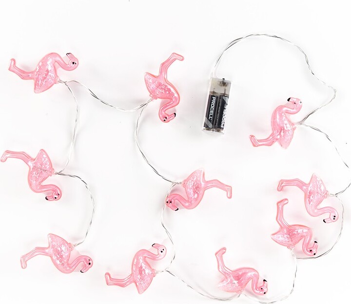 The Lakeside Collection Lakeside Lighted Flamingo String Lights with ...