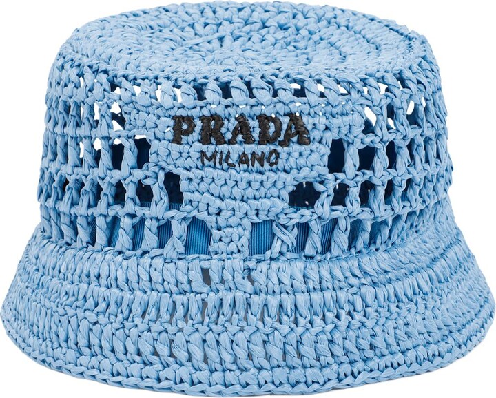 Prada Raffia Bucket Hat - ShopStyle