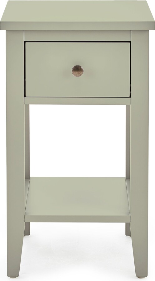 Dunelm Lynton 1 Drawer Small Bedside Table Green - ShopStyle
