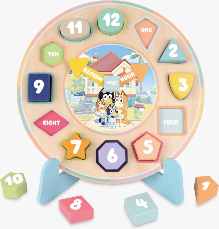 Bluey Wooden Puzzle Clock - ShopStyle Toys