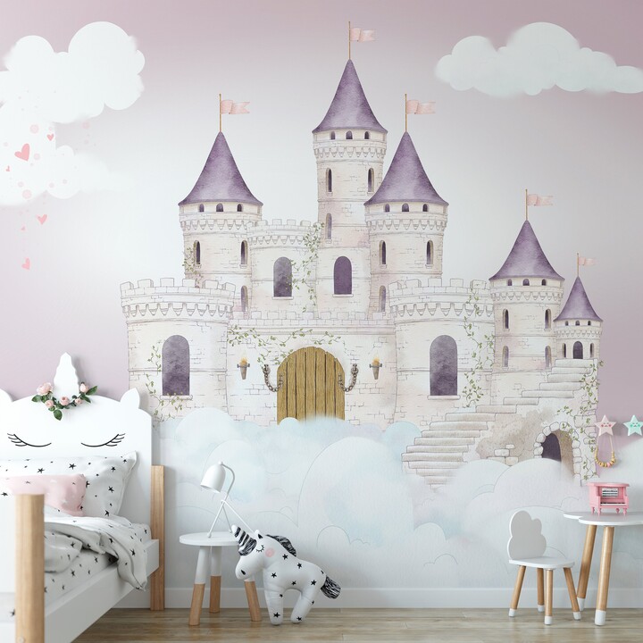 Dunelm Magical Kingdom Wall Mural Pink - ShopStyle Artwork