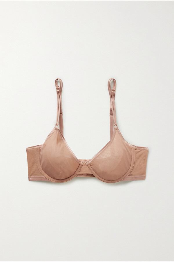 Cosabella Soiré Confidence Mesh Underwired Soft-cup Bra - Neutrals ...