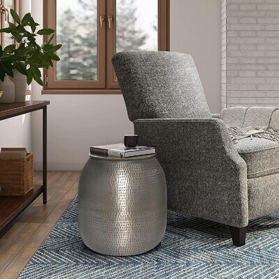 Dakota Fields Contemporary 19 Inch Wide Metal Storage Accent Side Table ...
