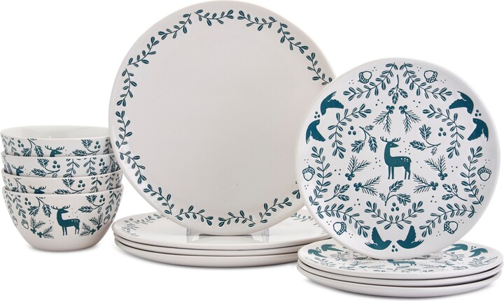 Tabletops Unlimited Winter Forest 12-Pc. Dinnerware Set - ShopStyle