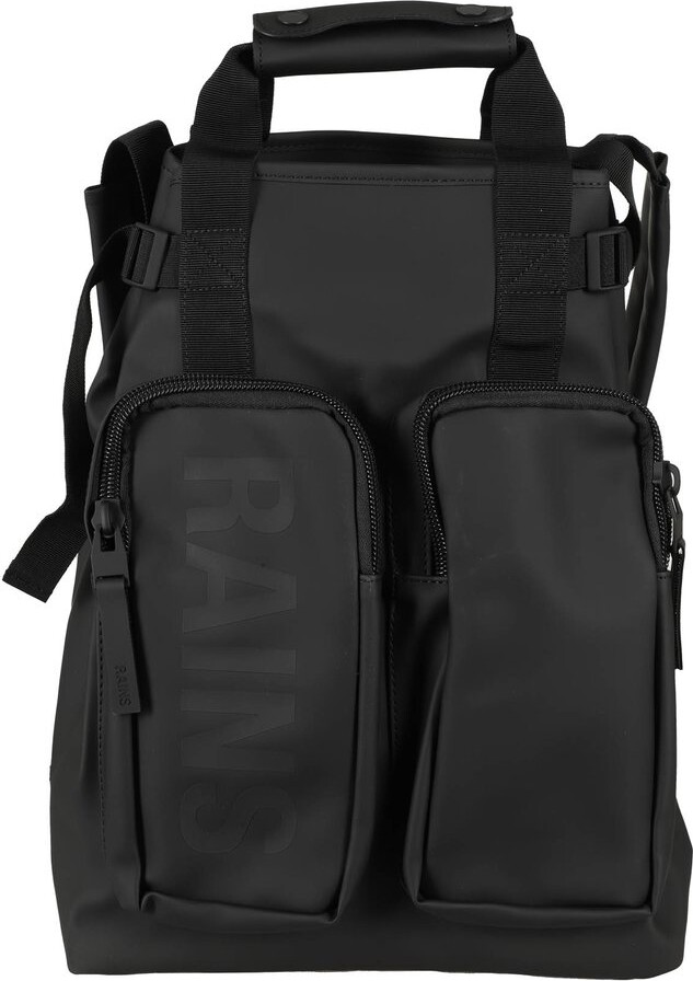 Rains Logo Detailed Zipped Backpack - ShopStyle