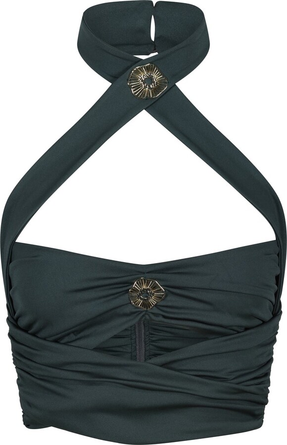 Storm Label Women's Ianthe Green Crop Top - ShopStyle