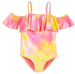 Clements Twins X Pq Swim Pq Swim Girls' Tie-Dyed One-Piece Swimsuit ...
