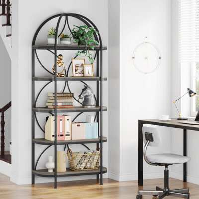 Wildon Home Alumbaugh 5 Tier Wooden Arch Storage Display Shelving Unit ...