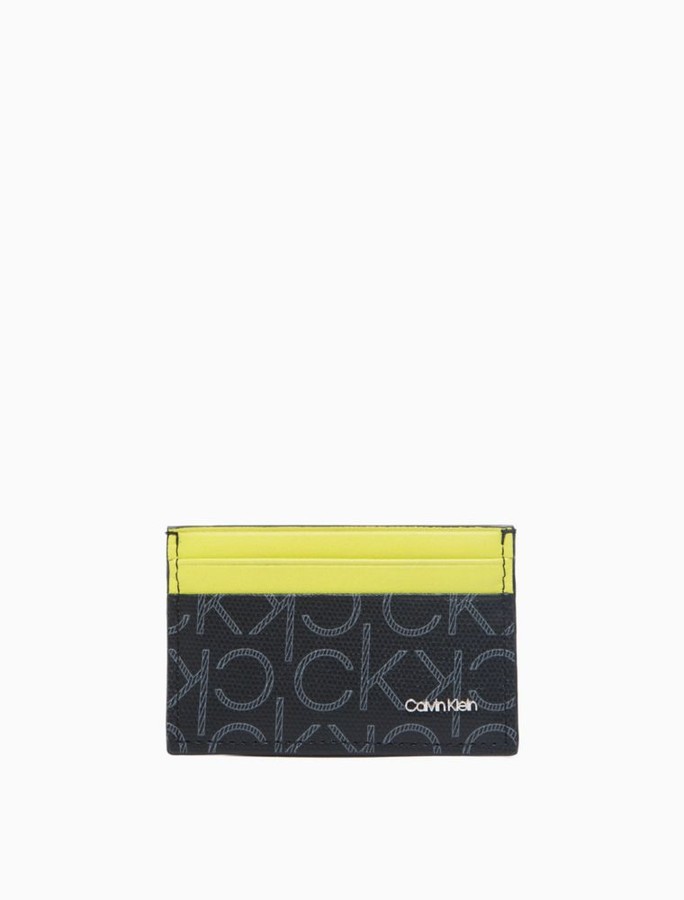 Calvin Klein Refined Monogram Logo Card Case - ShopStyle Wallets
