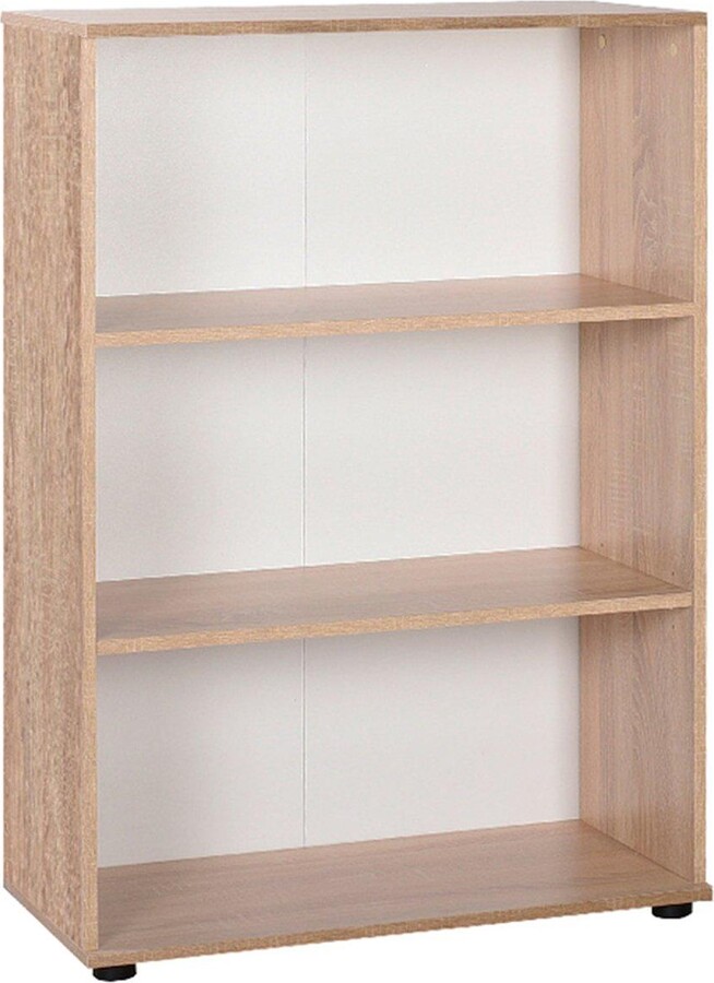 FWStyle 3 Tier Sonoma Oak Modern Bookcase - ShopStyle Home Office
