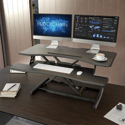 Inbox Zero Standing Desk With Height Adjustable Standing Desk Converter ...