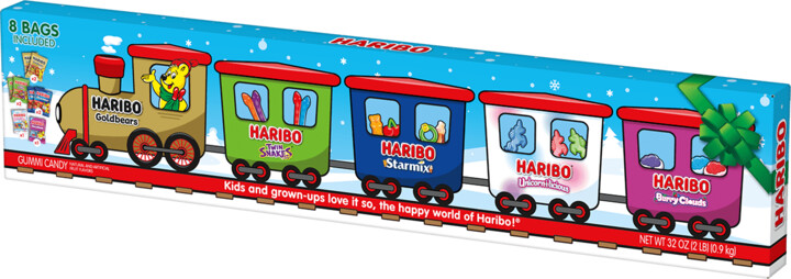 HARIBO Mix Bags Gummy Bear Candy, Christmas Gummies Holiday Train Gift ...