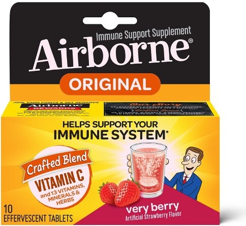 Airborne Immune Support Effervescent Tablets with Vitamin C & Zinc ...