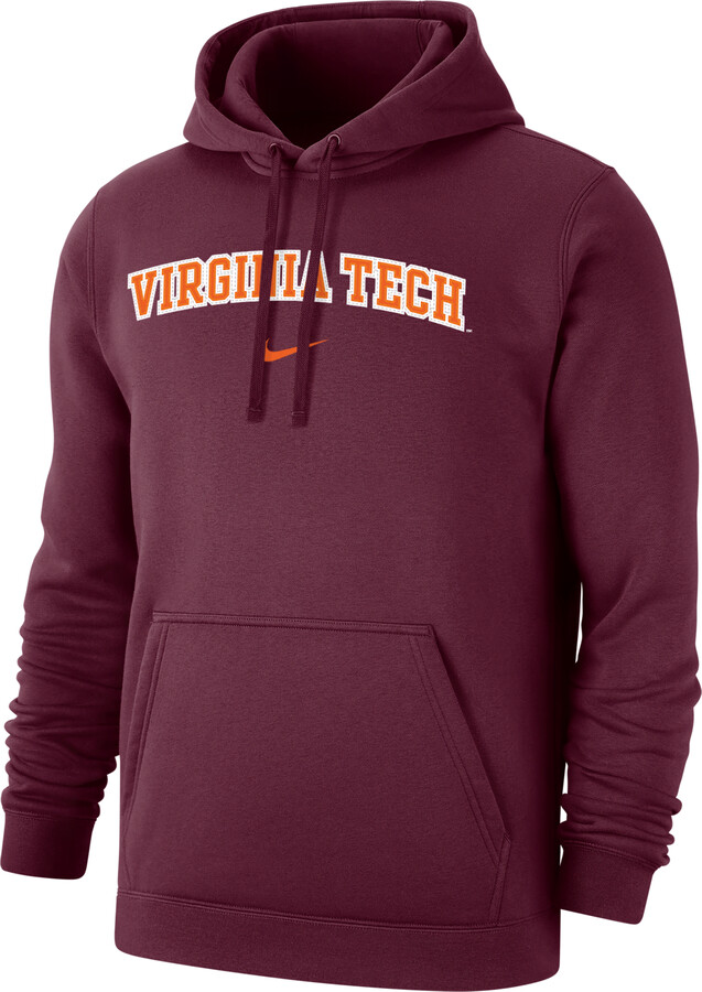 Nike Virginia Tech Club Fleece Men's College Arch 365 Hoodie in Red ...