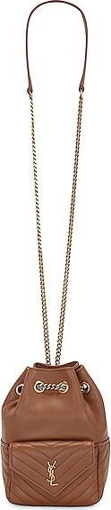 Saint Laurent Mini Joe Bucket Crossbody Bag in Cognac - ShopStyle