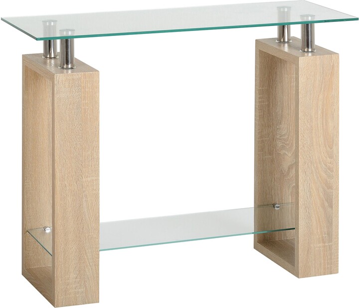 Dunelm Milan Glass Console Table Natural - ShopStyle