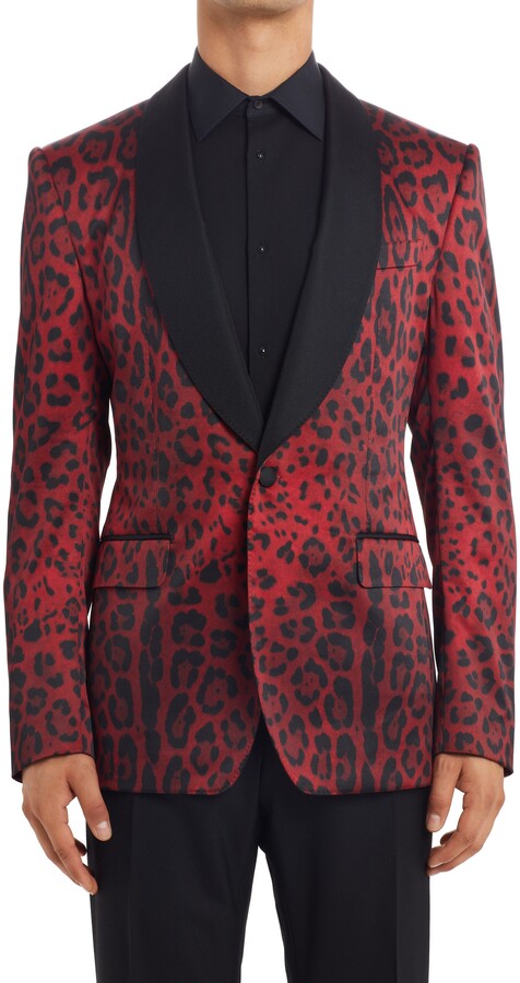Dolce & Gabbana Leopard Print Tuxedo Jacket - ShopStyle Sport Coats ...