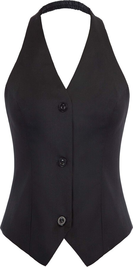 Belle Poque Women's 40s Fully Lined 3 Button Vest Retro Vintage Suit ...