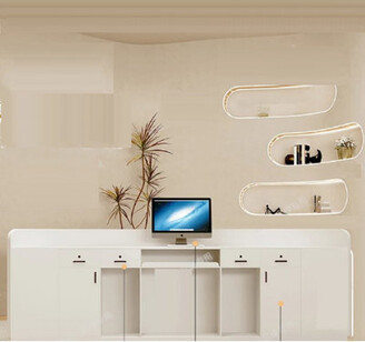 Brayden Studio Light Luxury Reception Desk Bar Counter Cash Register ...