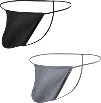 BIATWOWR Mens Sexy G String Underwear with Adjustable Low Waist Bulge ...