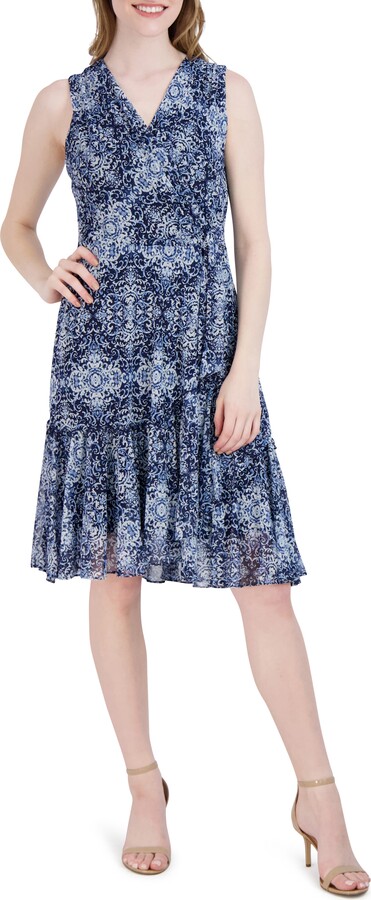 Robbie Bee Faux Wrap Midi Dress - ShopStyle