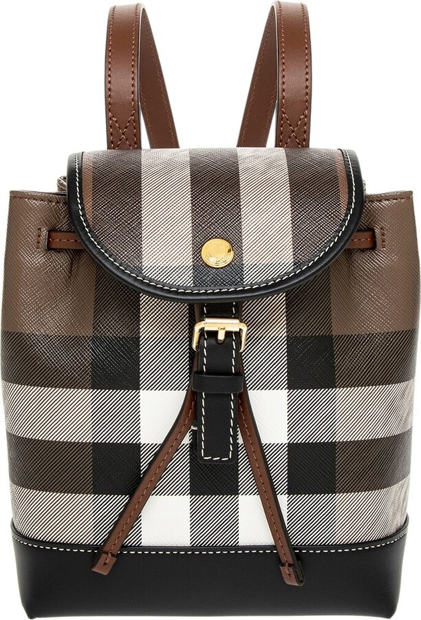 Burberry Canvas & Leather Micro Backpack - ShopStyle