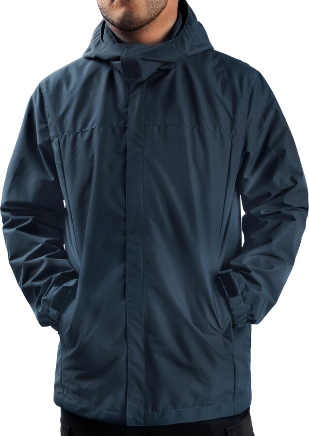 ANAYSN Mens Rain Jacket With Hood Waterproof Lightweight Jacket And ...