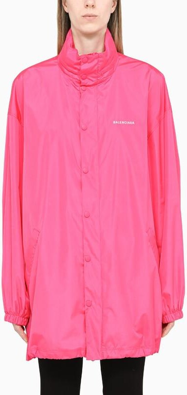 Balenciaga Fuchsia oversized field jacket - ShopStyle