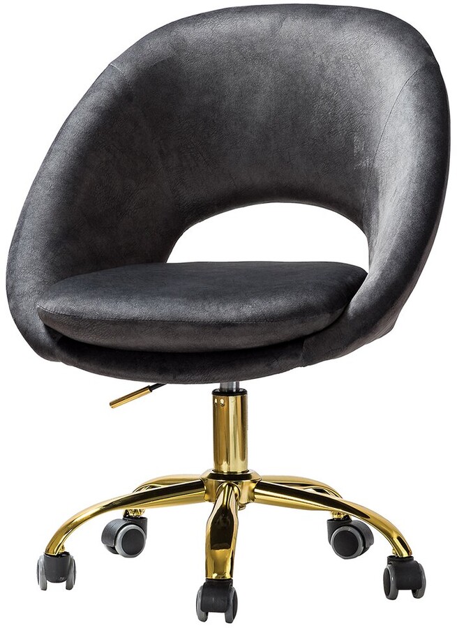Home Design Savas Velvet Office Chair/Task Chair - ShopStyle