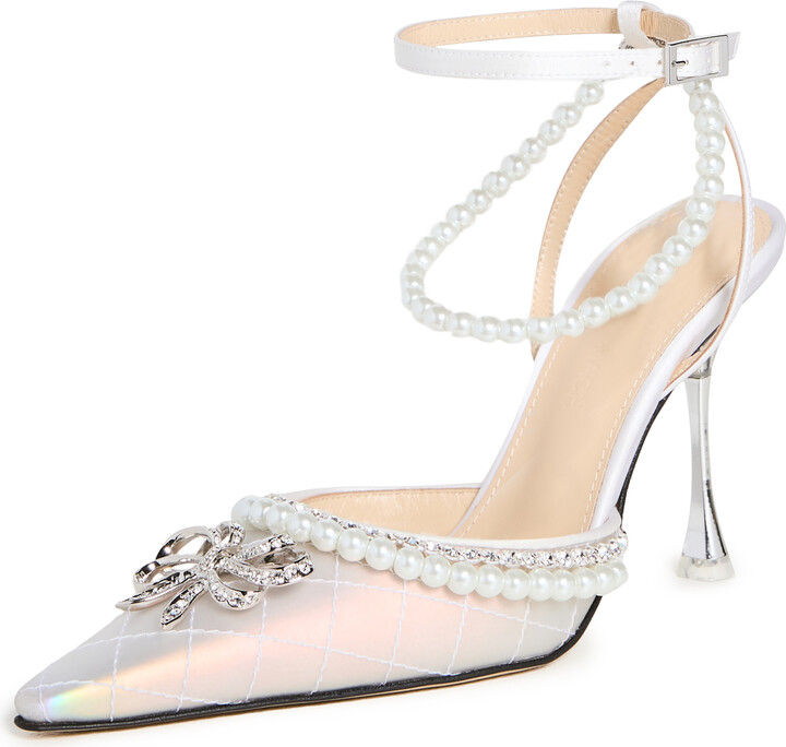 MACH & MACH 100mm Iridescent Bow of Elizabeth High Heels - ShopStyle Pumps
