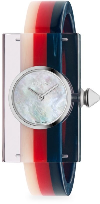 Gucci Striped Plexiglas Watch - ShopStyle