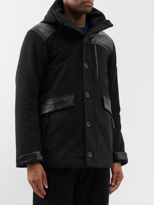 Alps & Meters Outrig Leather And Wool Ski Jacket - ShopStyle