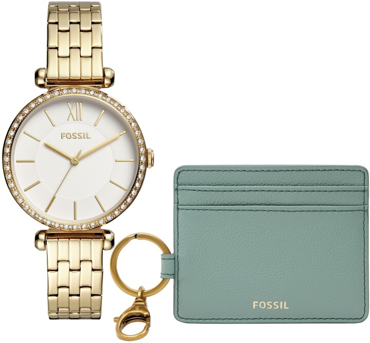Fossil Women's Tillie Three-Hand, Gold-Tone Stainless Steel Watch and ...