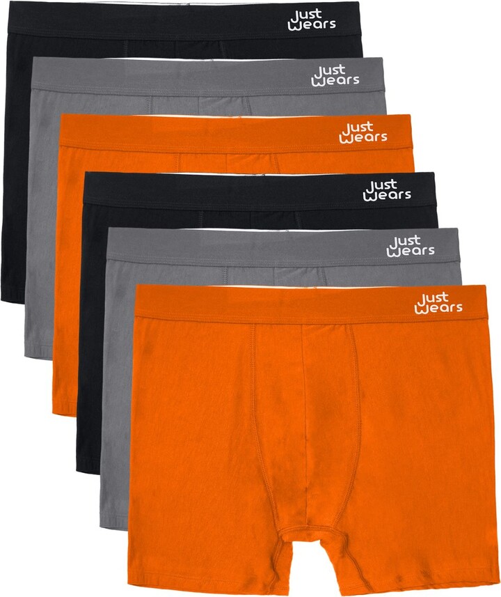 Justwears Super Soft Boxer Briefs - Anti-Chafe & No Ride Up Design -Six ...