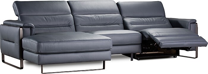 Nicoletti Lucano 3 Piece Power Reclining Leather Sectional - ShopStyle