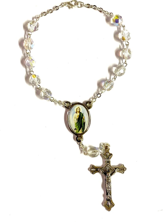 Etsy st. Jude Thaddeus One Decade Rosary Auto Car Accessory San Judas ...