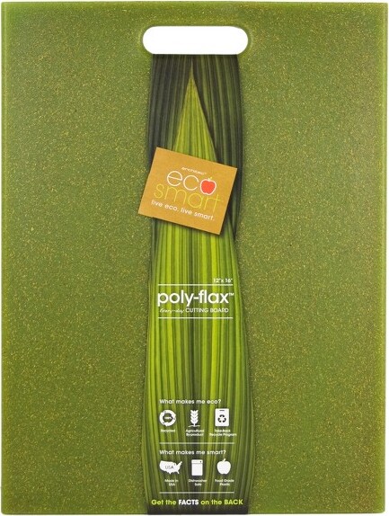 Architec Ecosmart Cutting Board, 16 in. L X 12 in. W Poly-Flax, Green ...
