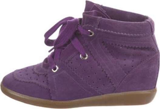 Isabel Marant Suede Wedge Sneakers - ShopStyle