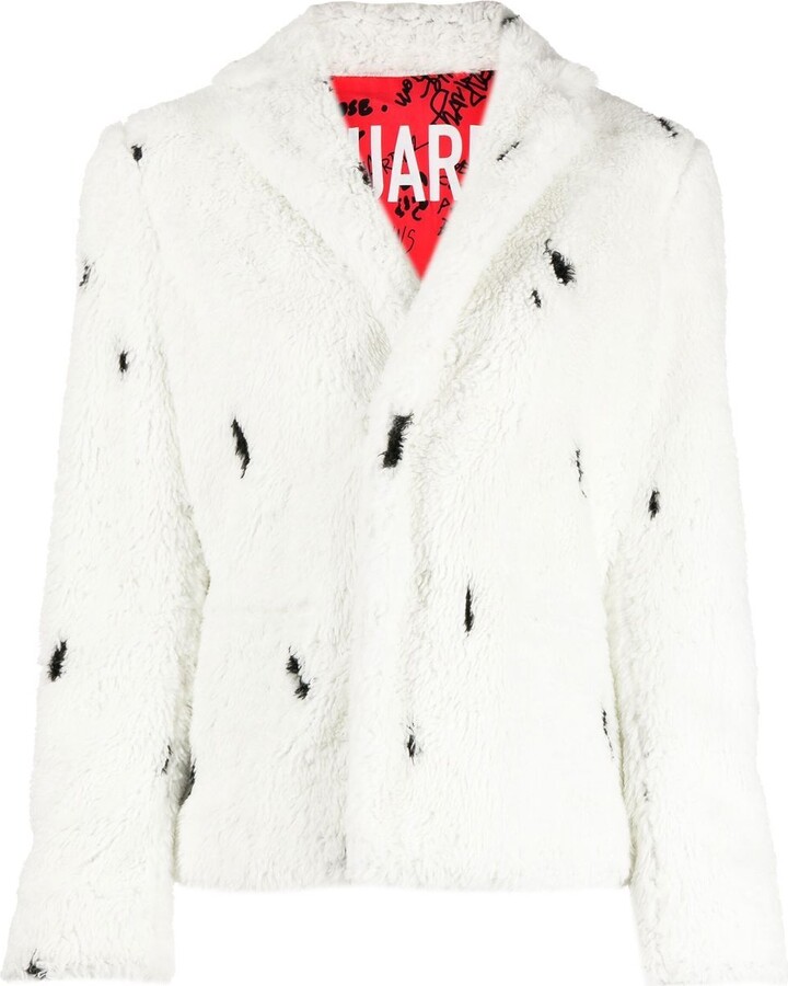 DSQUARED2 Printed Faux Fur Coat - ShopStyle