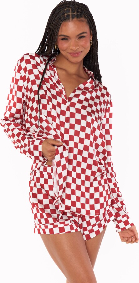 Show Me Your Mumu Early Riser PJ Set ~ Red Checker Silky - ShopStyle ...