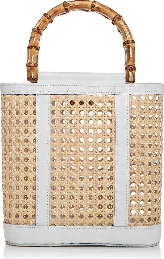 Lusana Emerald Open Weave Rattan Mini Tote - ShopStyle