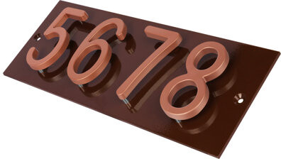 Royal Shade Floating Horizontal Aluminum Address Plaque Customized 4 ...