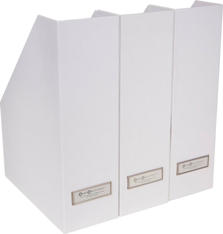 Set of 3 Viktoria Magazine File White - Bigso Box of Sweden - ShopStyle
