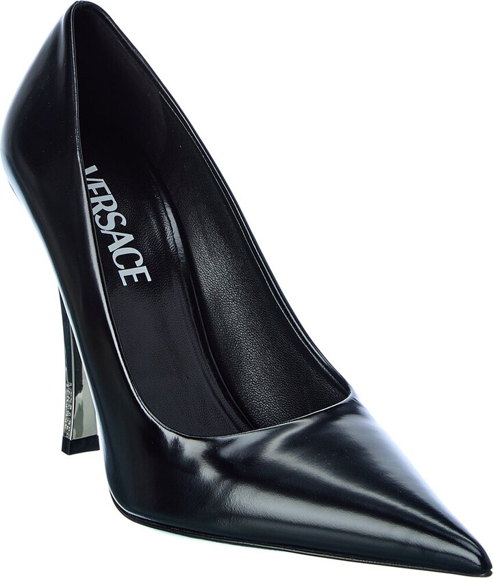 Versace Pin Point Leather Pump - ShopStyle