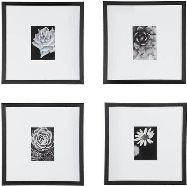 StyleWell Black Modern Frame with White Matte Gallery Wall Picture ...