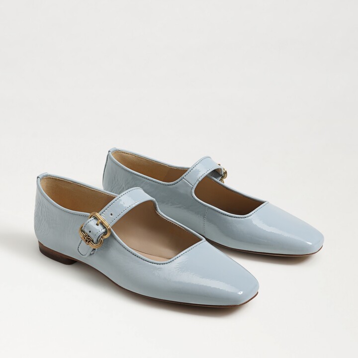Sam Edelman Michaela Mary Jane Flat Cape Blue Leather - ShopStyle