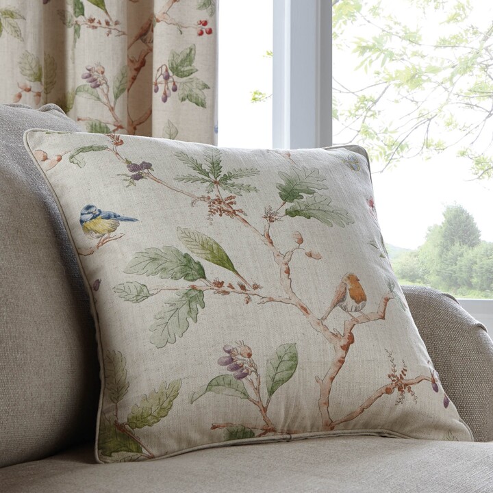 Dunelm Dorma Woodland Birds Natural Cushion Natural - ShopStyle