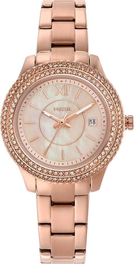Fossil Women's Stella Mini Quartz Stainless Steel Three-Hand Watch ...
