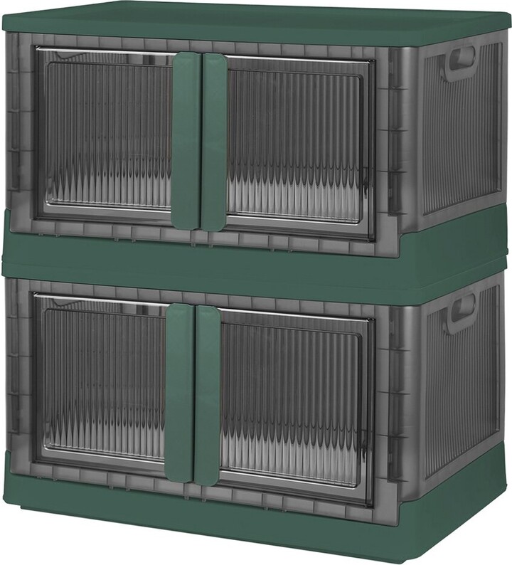 Fresh Fab Finds Set Of 5 Green Foldable Storage Bins - ShopStyle