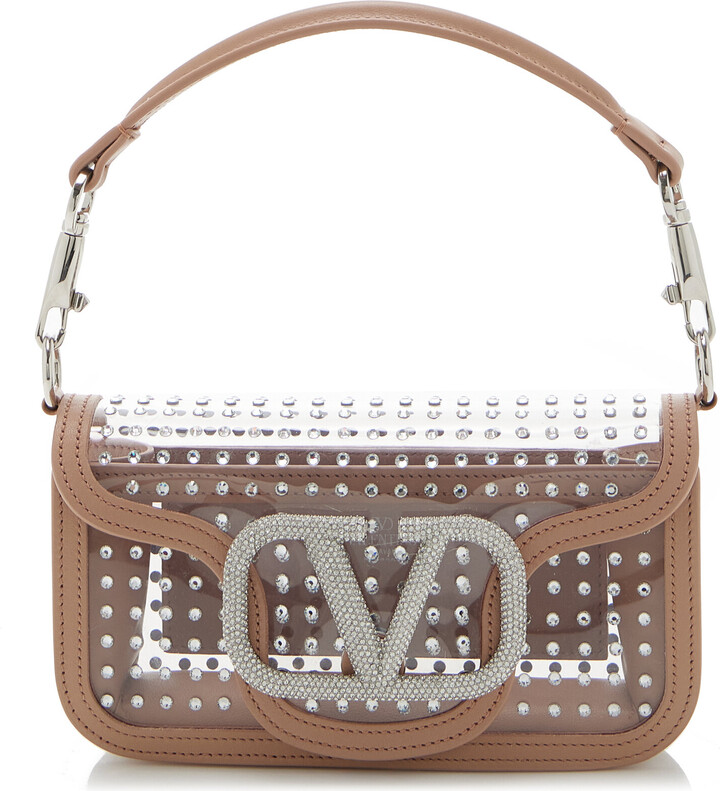 Valentino Garavani Small Locò Crystal-Embellished PVC Bag - ShopStyle